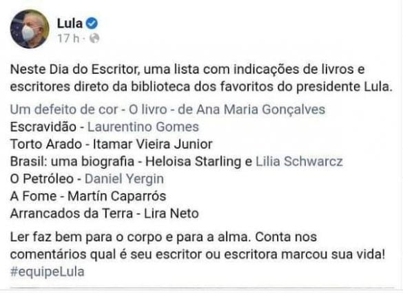 Presidente Lula indica 7 livros que todo mundo deveria conhecer (e ler)! - JornalNota